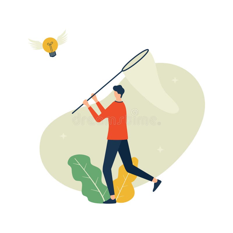 Catch the idea stock illustration. Illustration of creativity - 25900023