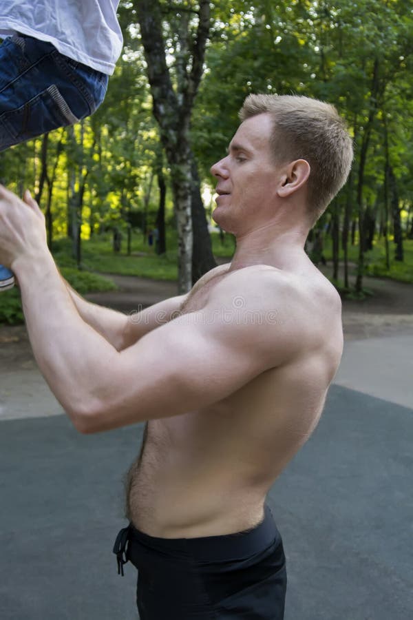 Man and horizontal bar stock photo. Image of horizontal - 56328390