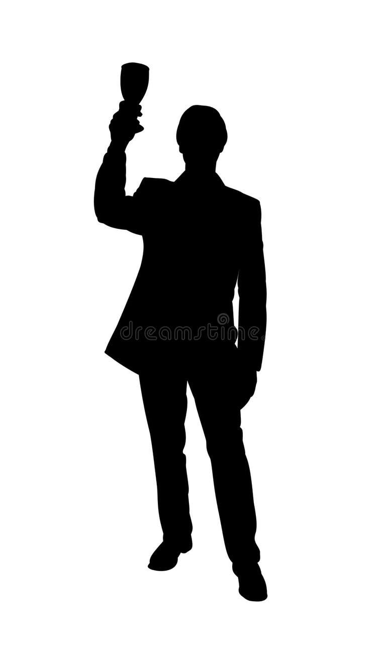Silhouette Man Celebrating Stock Illustrations – 3,694 Silhouette Man ...