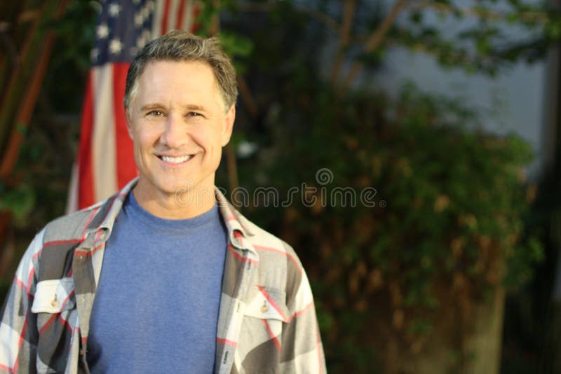Man Celebrating the Fourth of July Stock Image - Image of american ...