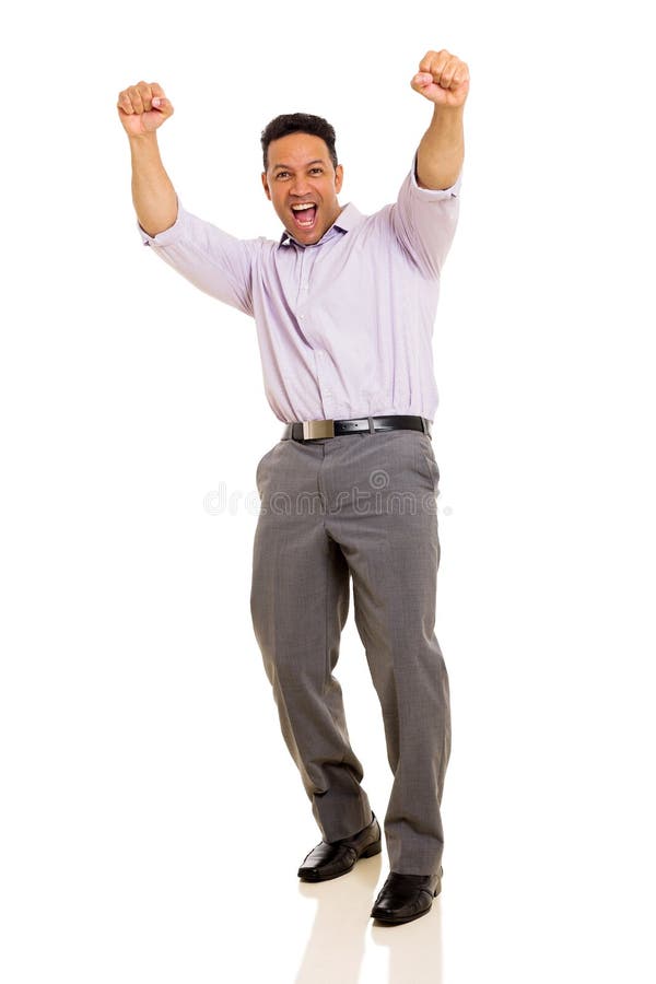 Man celebrating success stock photo. Image of body, isolated - 34730990