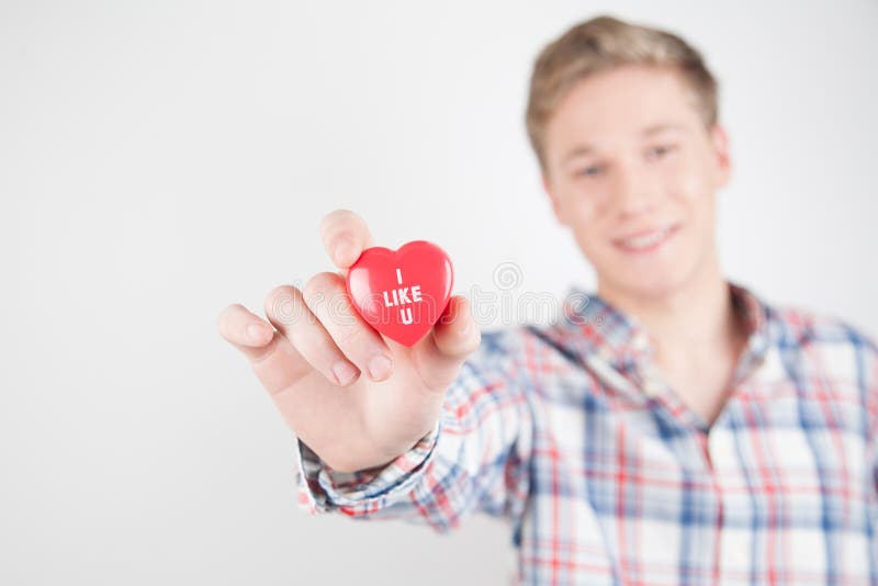 Man Celebrating Valentine S Day Stock Photo - Image of celebrating ...