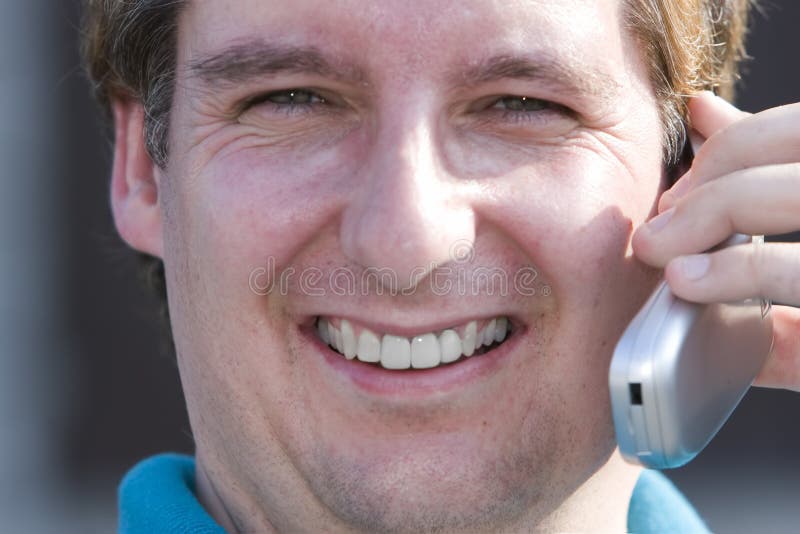 Man with cell phone stock image. Image of talk, phone - 1088729