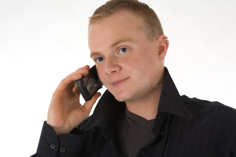 Man with cell phone stock photo. Image of cellphone, businessman - 1146954