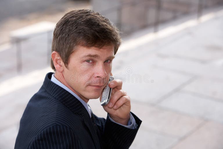 Man with cell phone stock image. Image of portrait, contact - 5191931