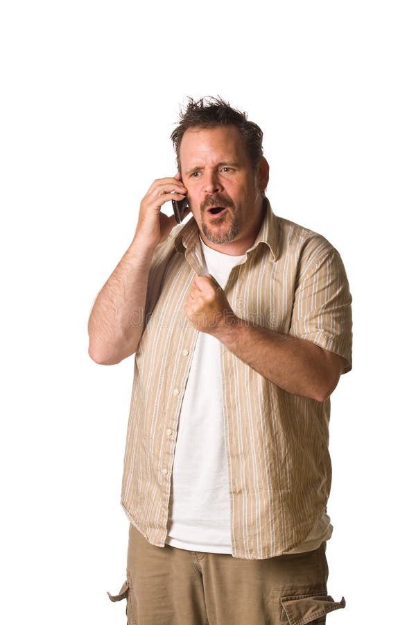 Man on cell phone - mad stock photo. Image of angry, emotion - 5498788