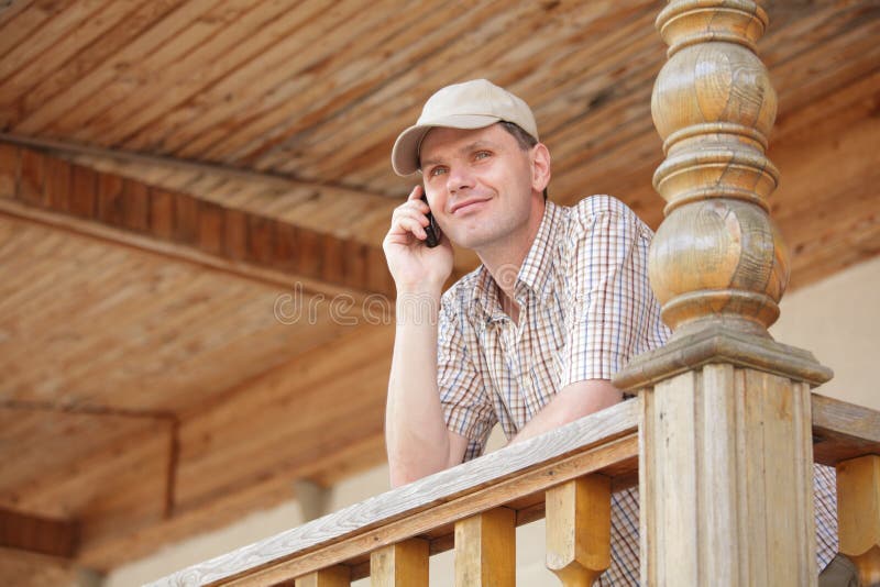 Man with cell phone stock photo. Image of horizontal - 31079758