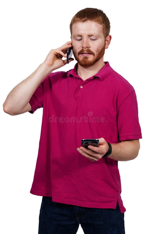 Man on a Cell Phone stock photo. Image of business, speaking - 74478652
