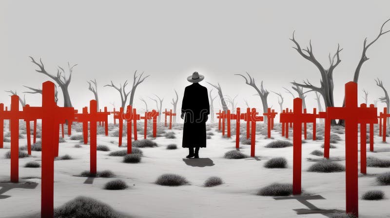 Man cemetery. surrealism stock image. Image of vault - 367776387