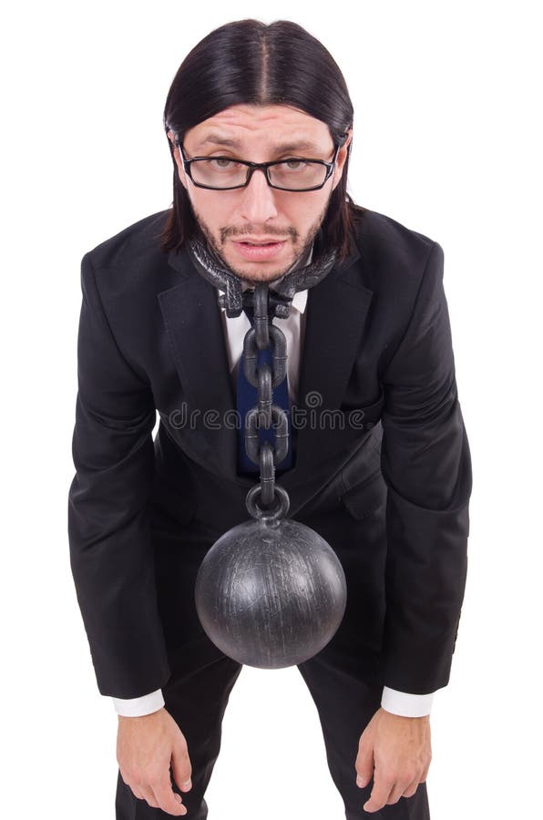 Man with chain isolated stock image. Image of businessman - 47563363