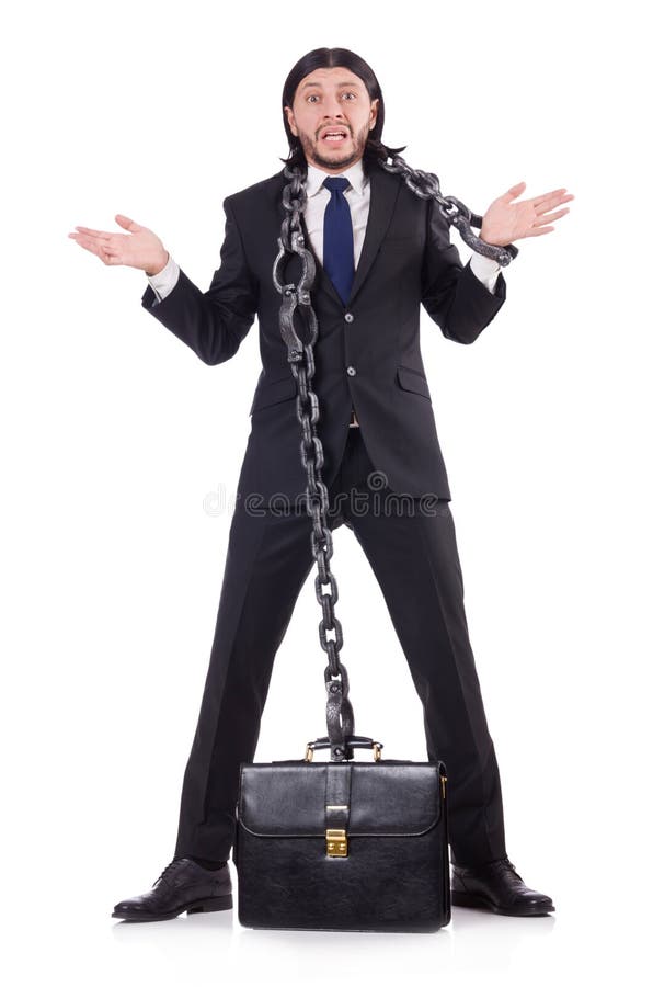 Man with chain isolated stock photo. Image of business - 48183378