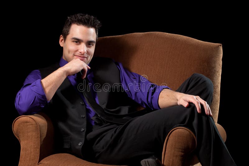 Man in Chair stock photo. Image of chair, shot, person - 18249038