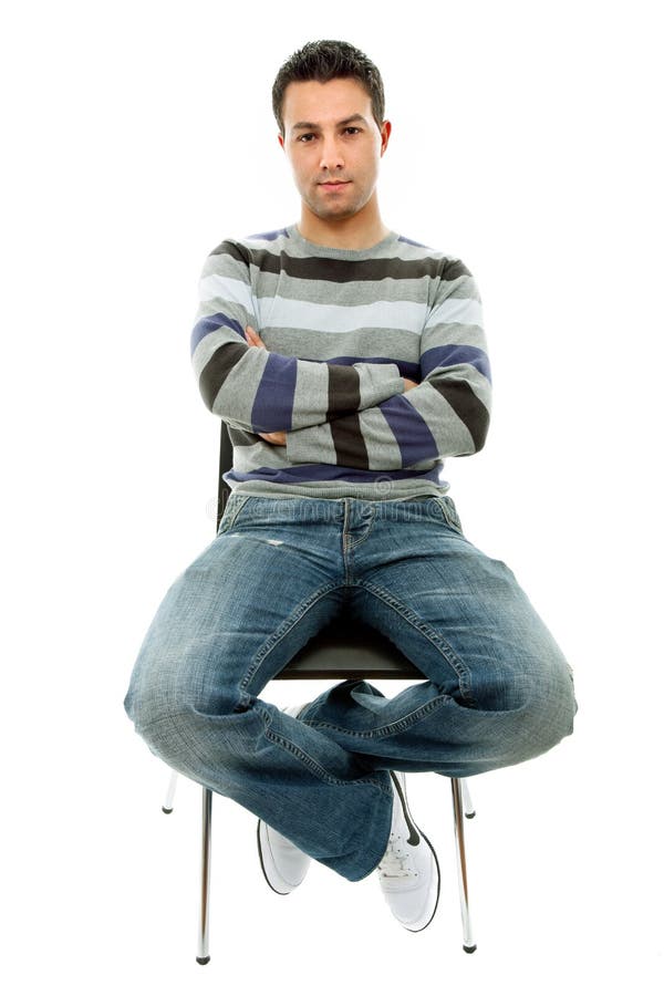 Man on chair stock image. Image of male, formal, caucasian - 8613425