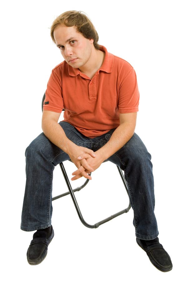 Man on chair stock image. Image of male, formal, caucasian - 8613425