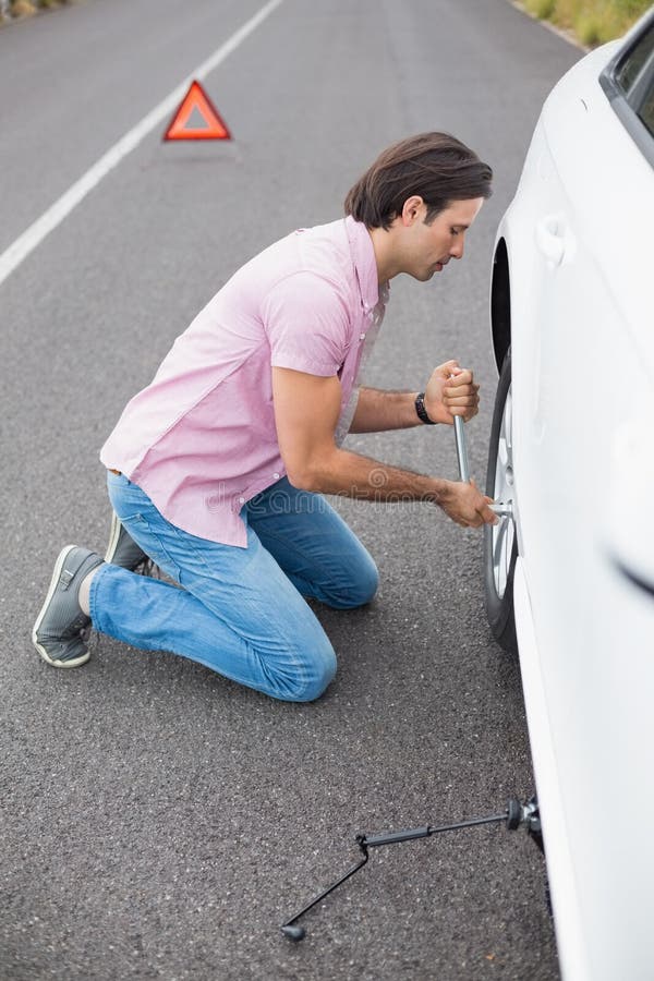 Man pushing his car stock image. Image of failure, pushing - 50492277 Man pushing his car stock image. Image of failure, pushing - 50492277