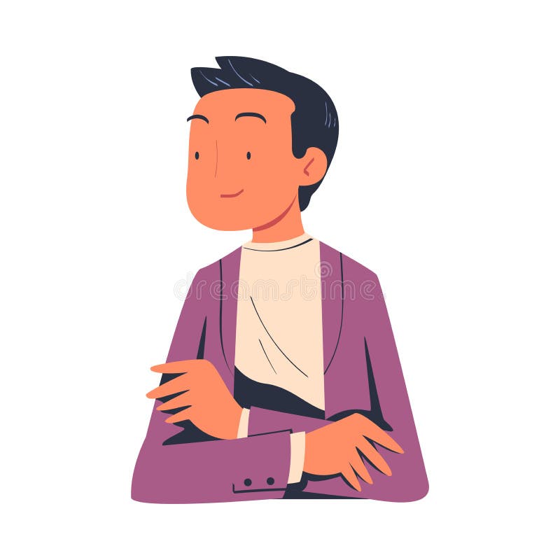 Man Character As Member of Negotiation at Negotiating Table Vector ...