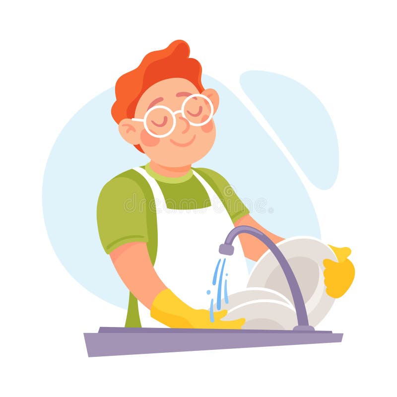 Doing Dishes Vector Stock Illustrations 374 Doing Dishes Vector Stock
