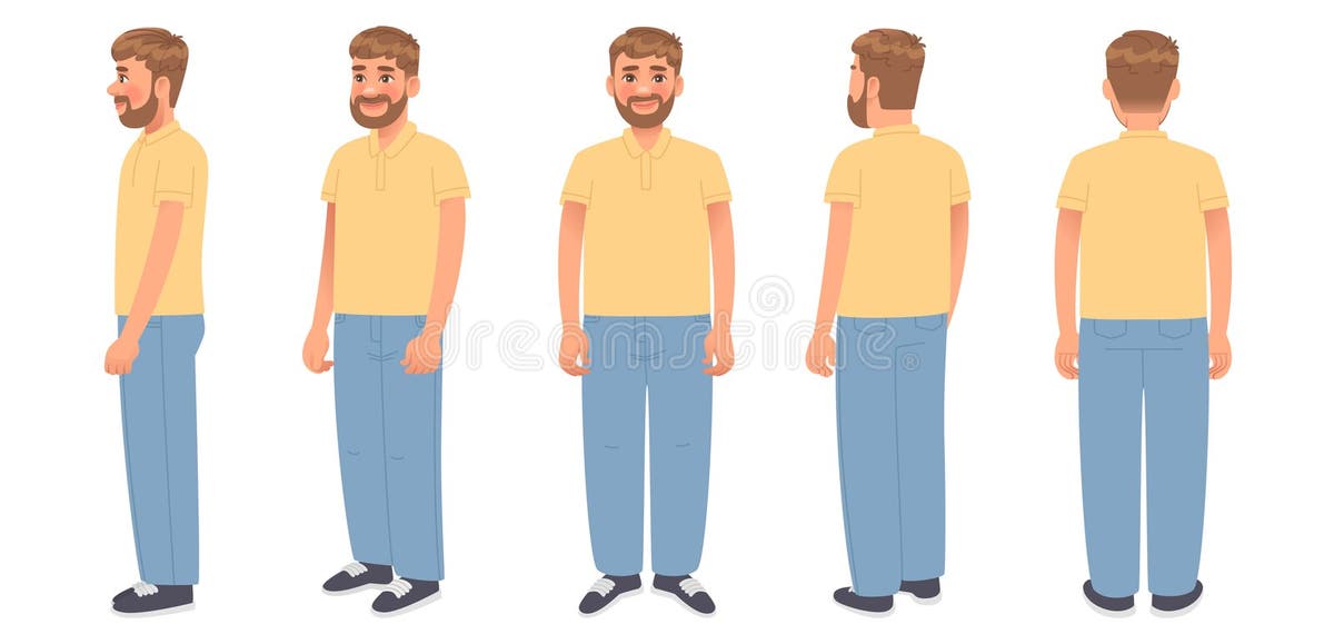 Character Front Back Side View Stock Illustrations – 2,106 Character ...