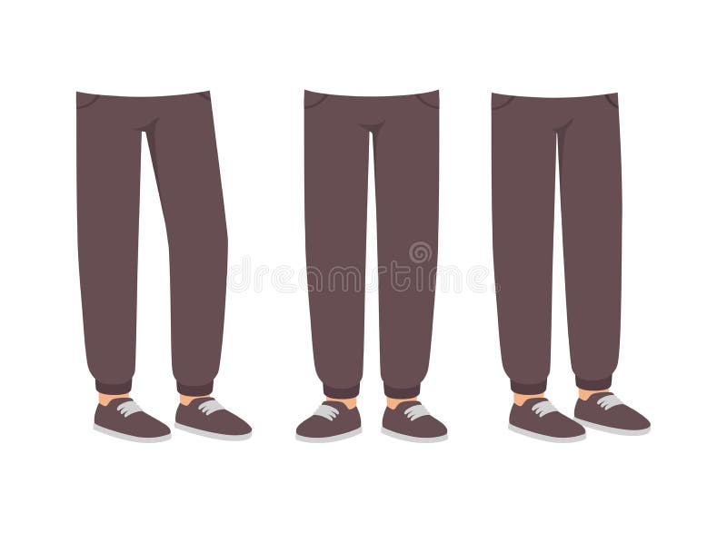 Man Character Legs in Pants As Constructor with Separated Body Part ...