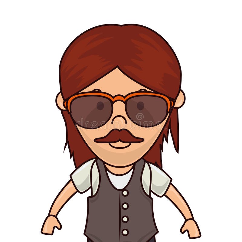 Man character sixty style stock illustration. Illustration of poster ...