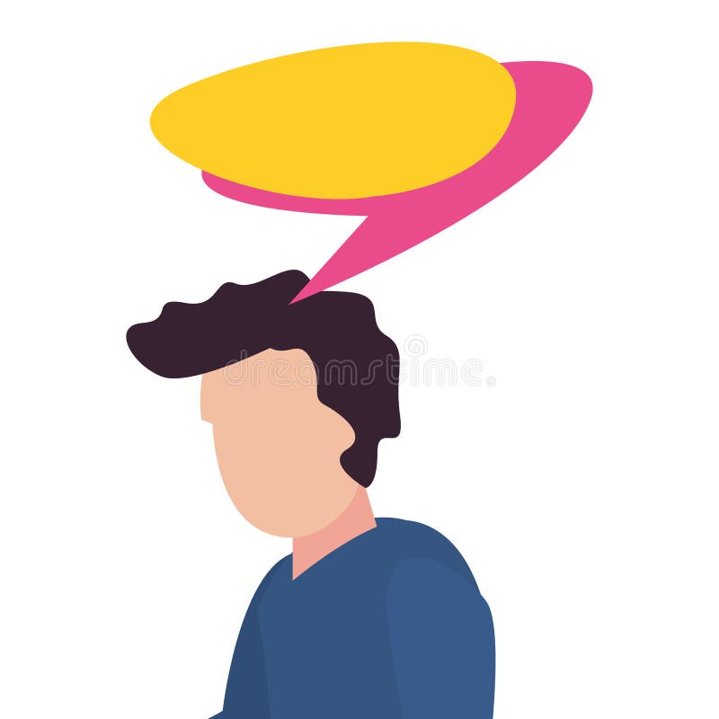 Man Character Speech Bubble Stock Vector - Illustration of character ...