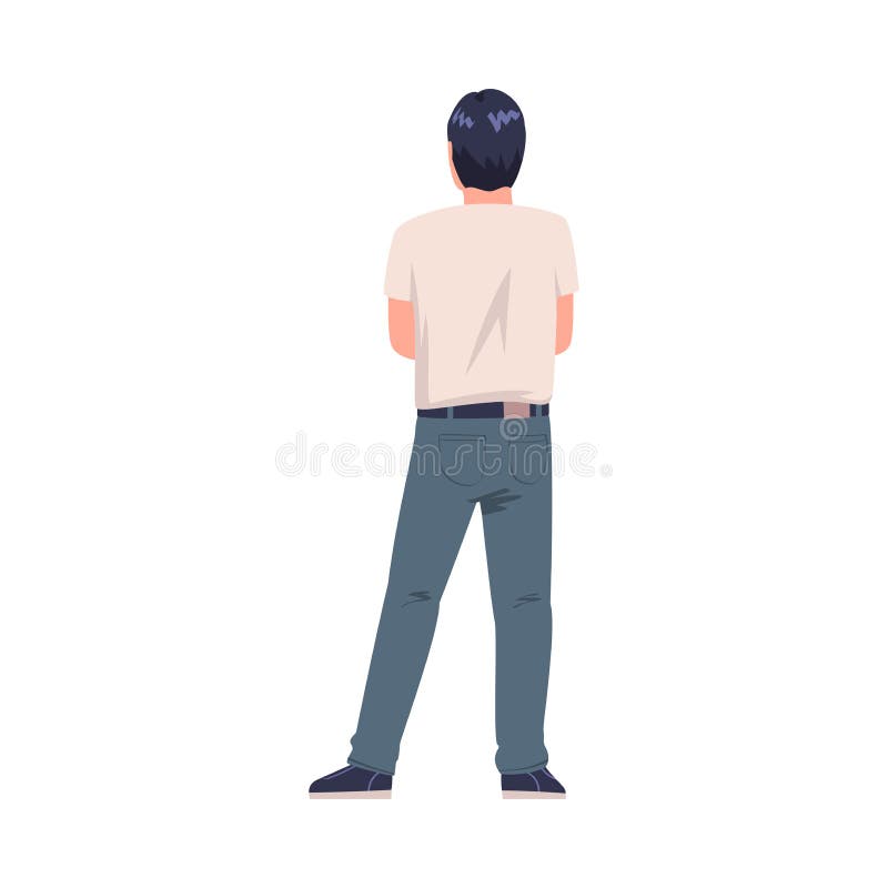 Man Standing Backwards Stock Illustrations – 134 Man Standing Backwards ...