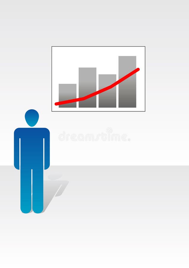 Man and chart stock vector. Illustration of graphic, team - 810077