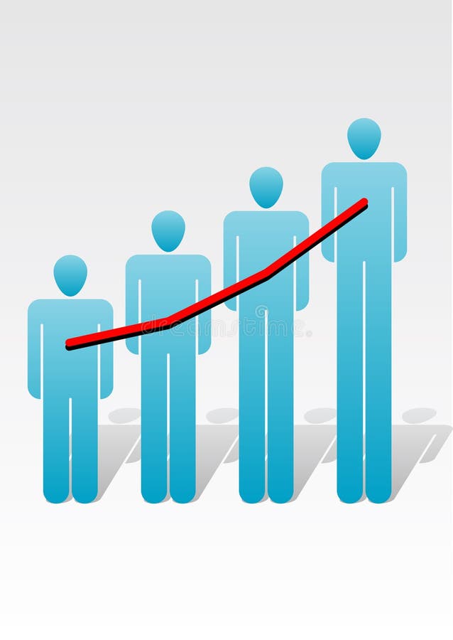 Man and chart stock vector. Illustration of success, texture - 810083