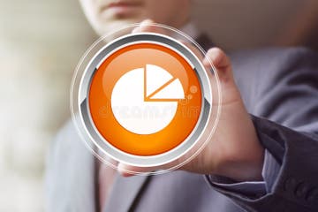 Man with Chart Online Business Icon Diagrams Stock Image - Image of ...