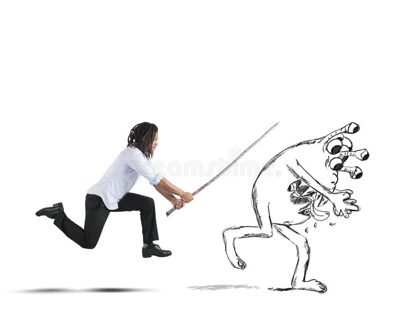 Angry Man Chasing Santa Claus Stock Image - Image of irritate, angry ...