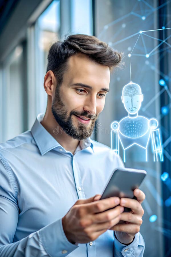 Man Chatting with AI Chatbot Editorial Photography - Image of digital ...