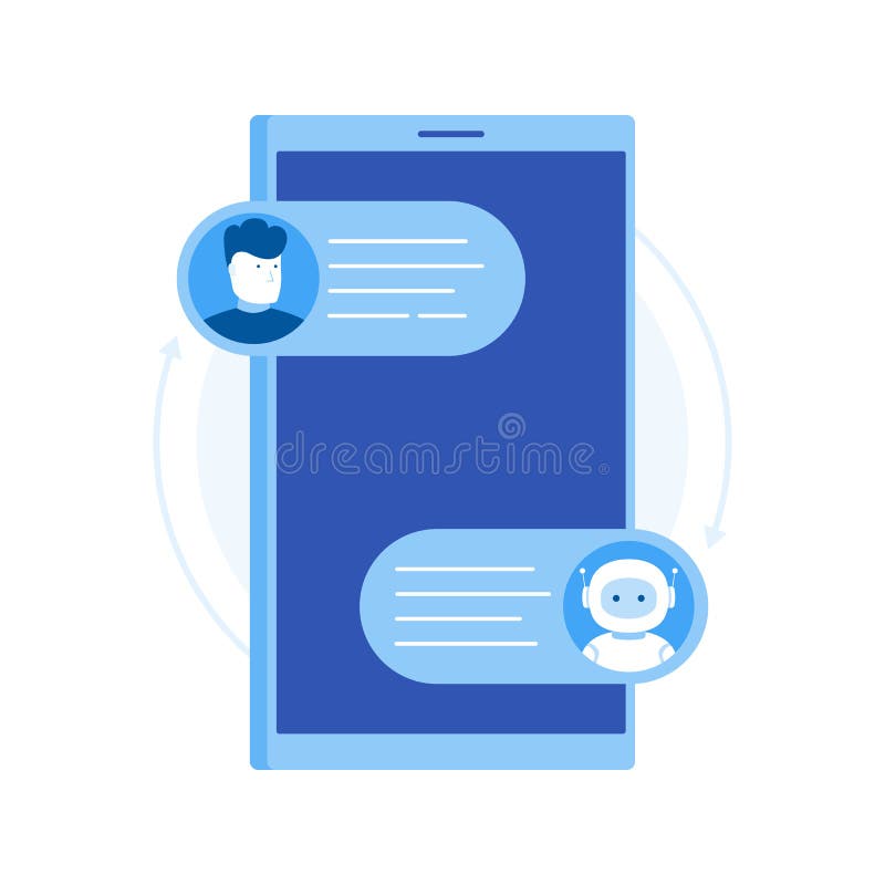 Chatbot Notification Bubble Alert Messenger Icon with Personal User ...