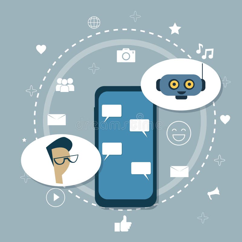 Chatbot Mobile Application Online Chat Bubble Communication Support ...