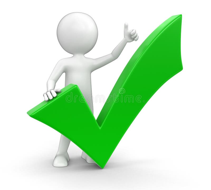 Man and Check (clipping Path Included) Stock Illustration ...