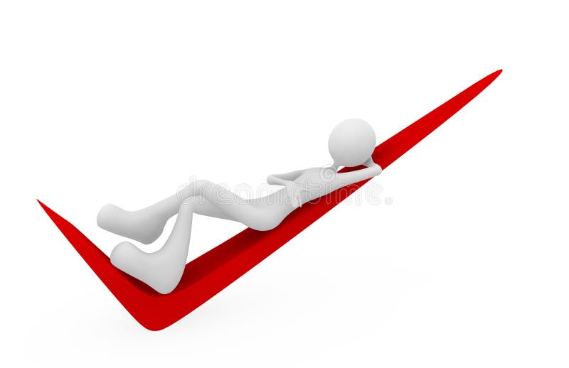 Man and the check mark stock illustration. Illustration of dimensional ...