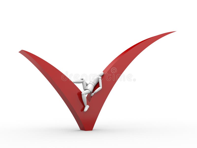 Man and check symbol stock illustration. Illustration of sign - 11092882