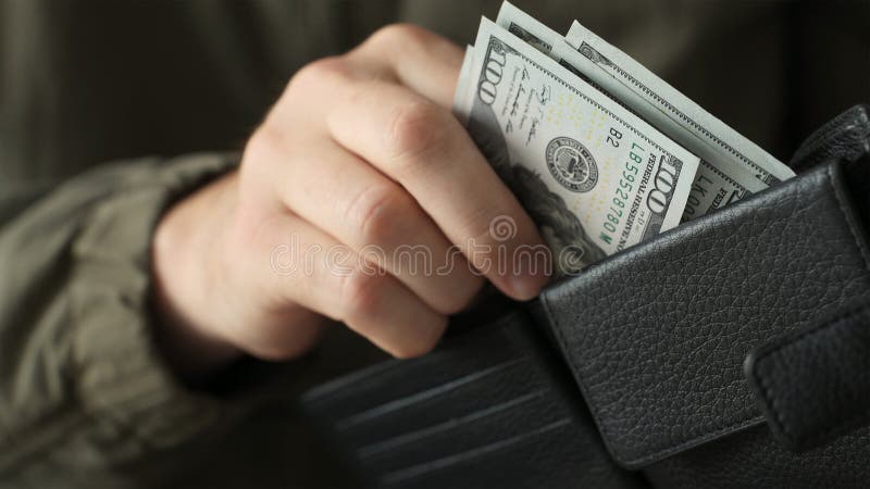 Man Checking American Dollars Banknotes Stock Image - Image of bill ...