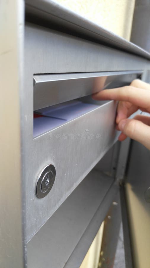Man checking letter box stock image. Image of post, mailbox - 82863931