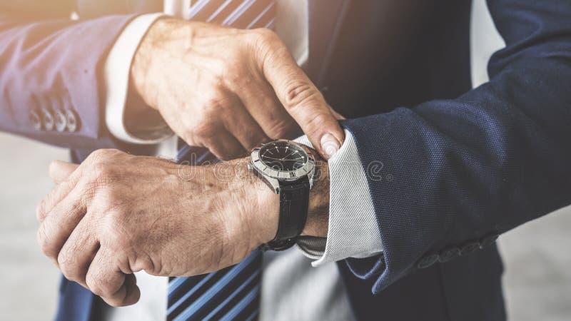 Man Checking Time His Watch Stock Image - Image of check, office: 115360435