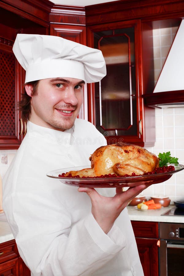 Man with chiken stock image. Image of home, education - 5138147