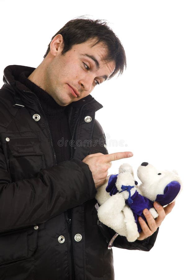 The Man with a Children S Toy Stock Photo - Image of behavior, energy ...
