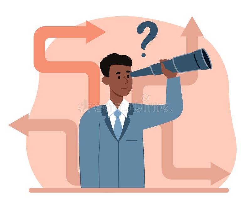 Man Choose Right Path Concept Stock Vector - Illustration of manager ...