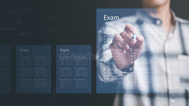 The Man Chooses the Correct Answer, Marking Online,online Survey ...