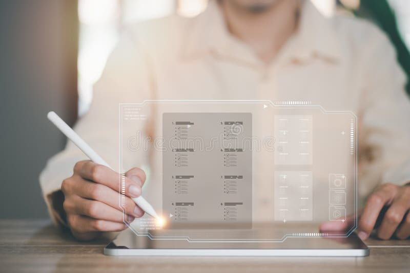 The Man Chooses the Correct Answer, Marking Online,online Survey ...