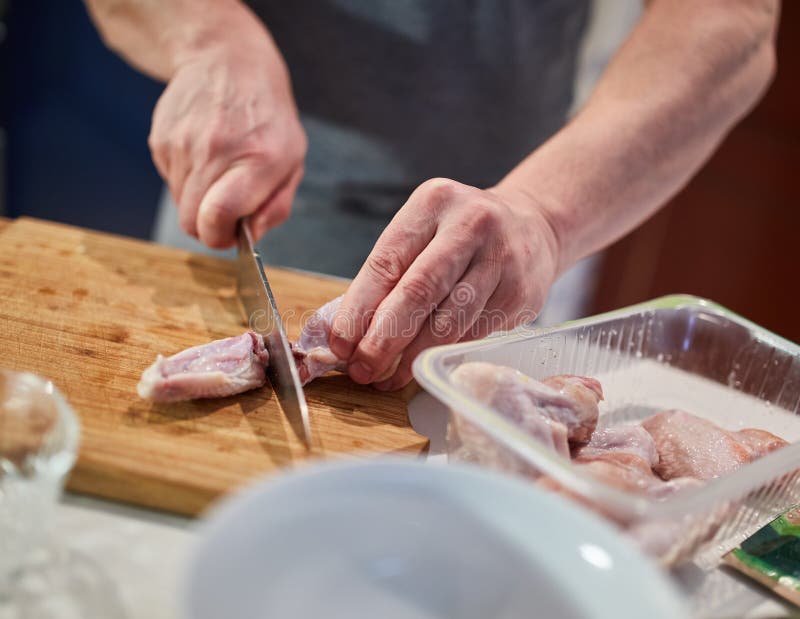 Chopping the Chicken in the Village Stock Photo - Image of farm, meat ...