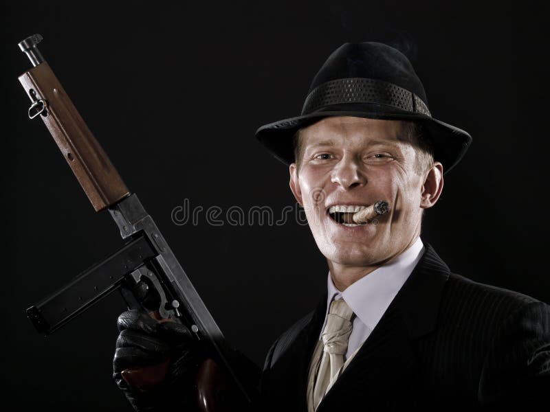 Man with a cigar stock photo. Image of mafia, business - 17077902