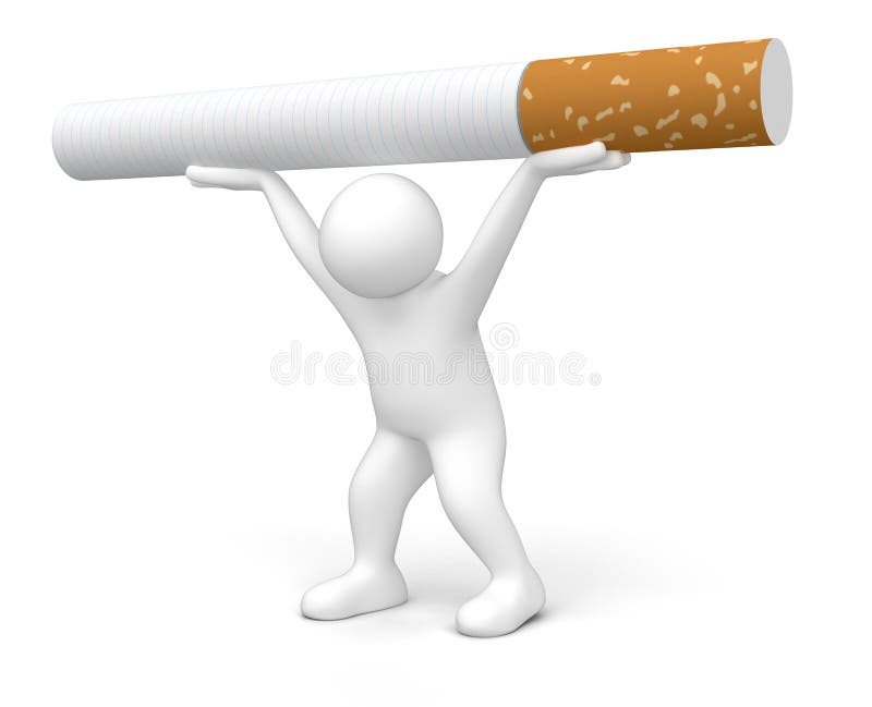 Man with Cigarette (clipping Path Included) Stock Illustration ...