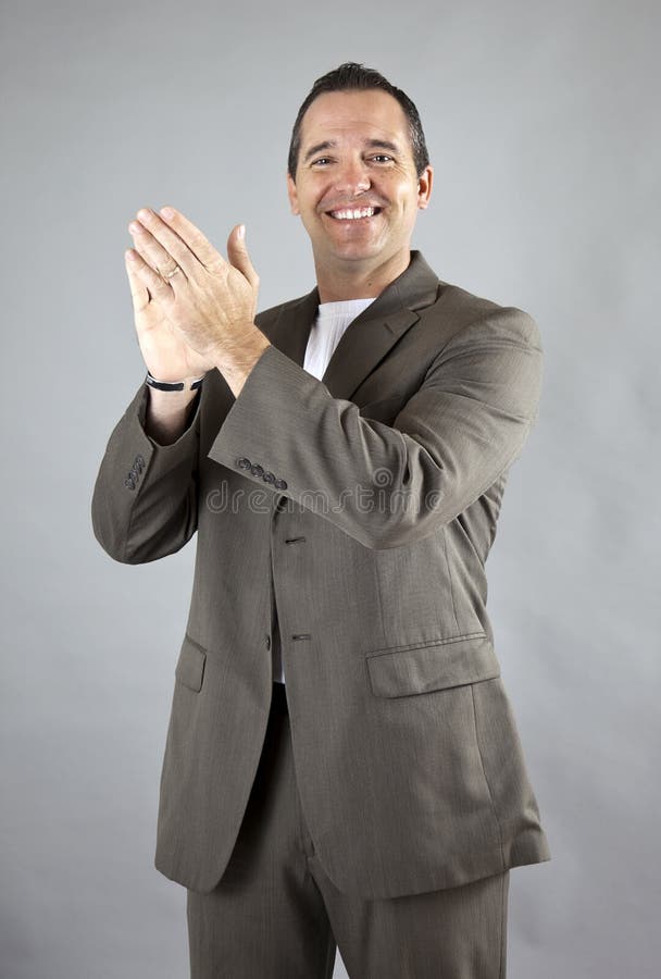 Man clapping stock image. Image of design, background - 18485387
