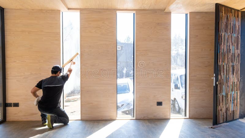 Man Cleaning House Windows, House Cleaning Housework Stock Image ...