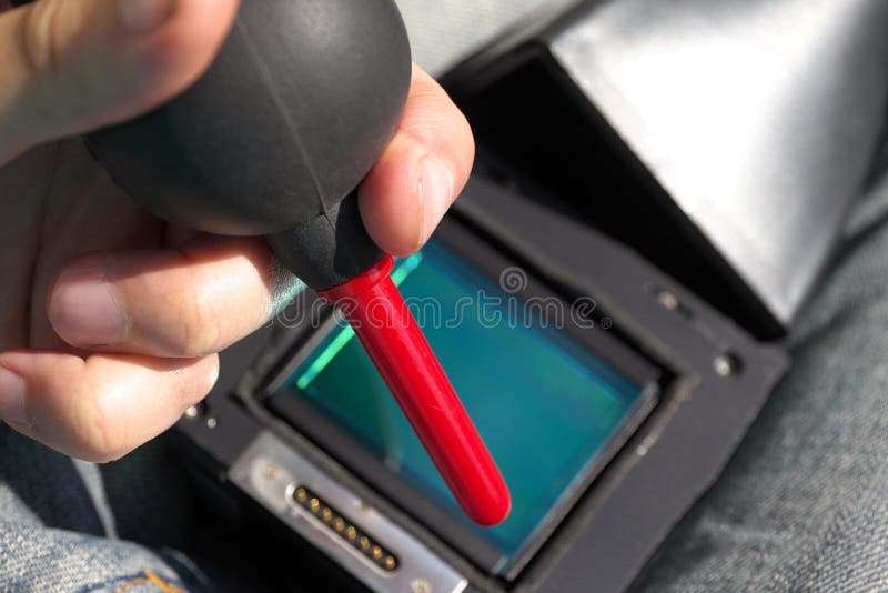 Man Cleaning Sensor stock photo. Image of service, cleaning - 98284056